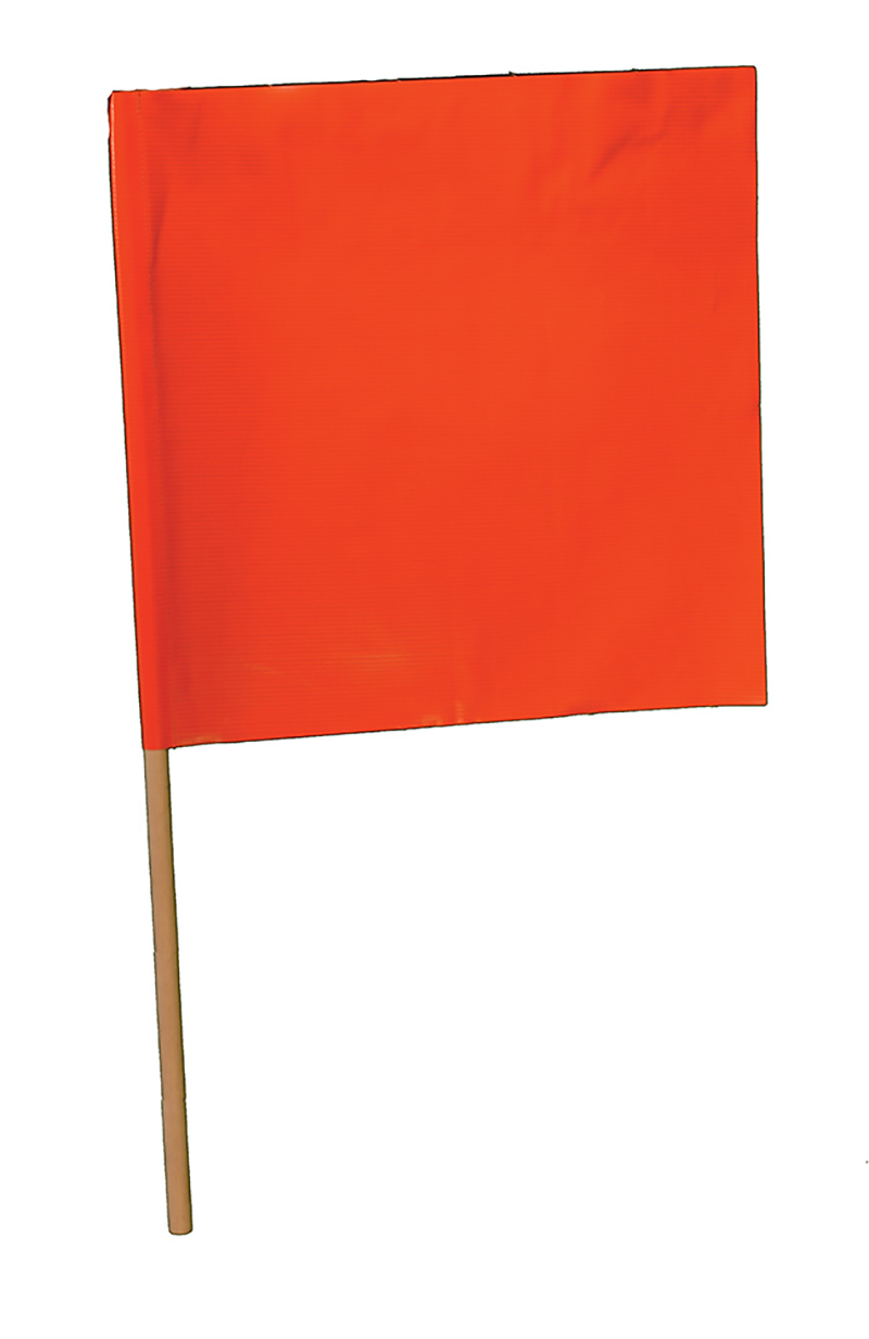 White Cap | Cortina Safety Products 18 x 18" Fluorescent Orange Vinyl ...