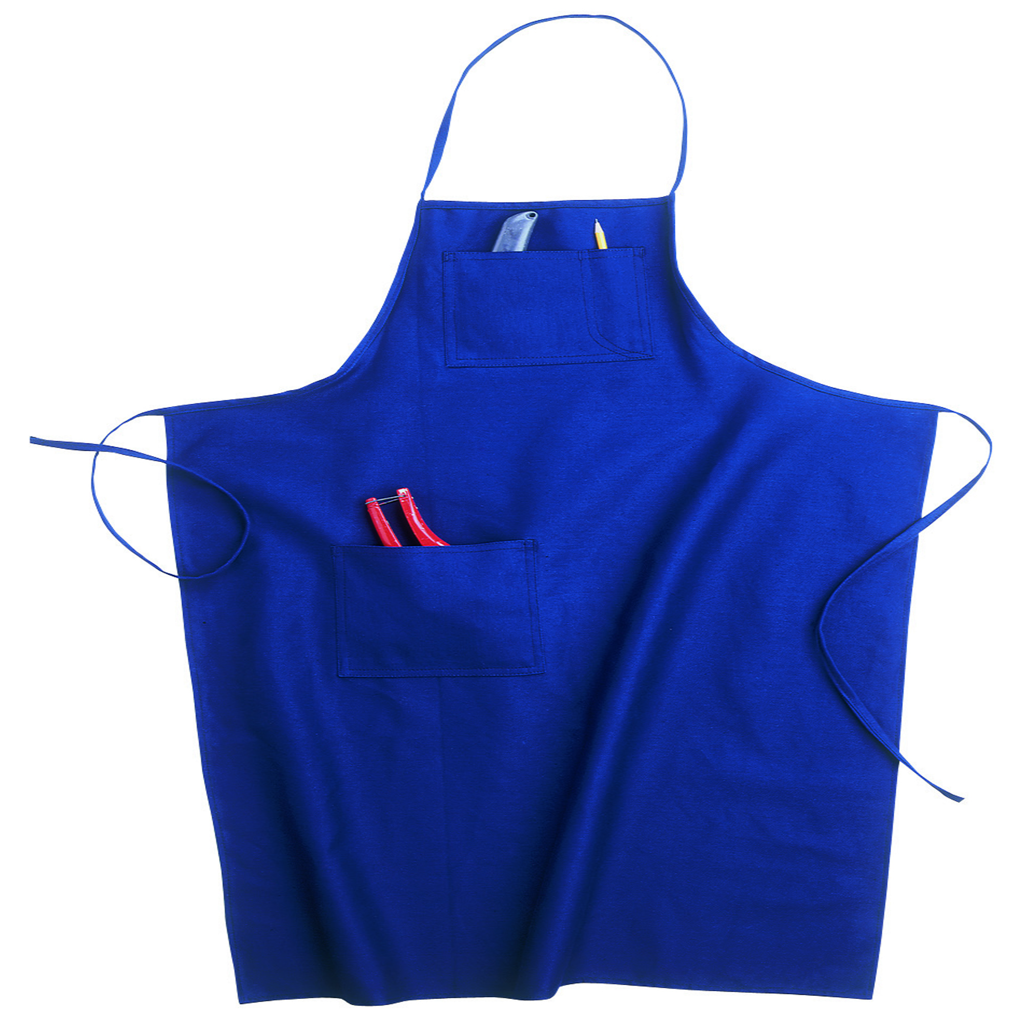 White Cap | CLC 3 Pocket Blue Cotton Work Apron