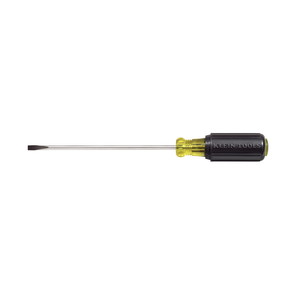 White Cap | Klein Tools 3/16" x 6" Round Shank Screwdriver