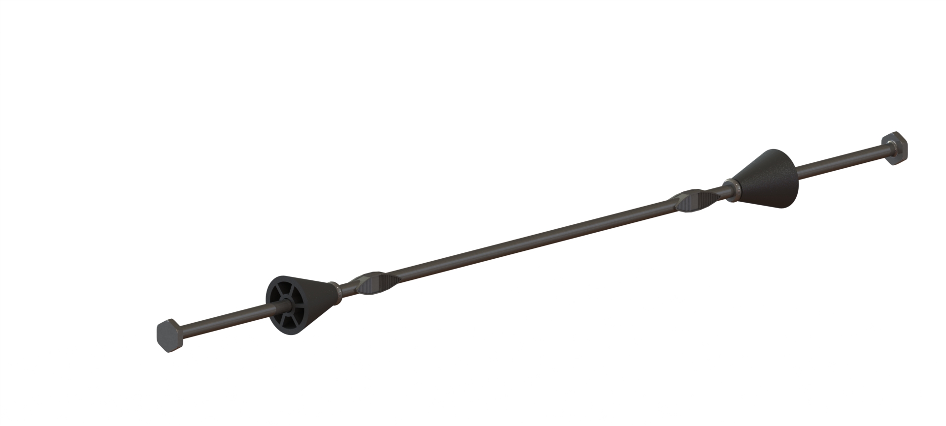 White Cap | 8" Long End Hex Head Snap Tie with 1" Cone