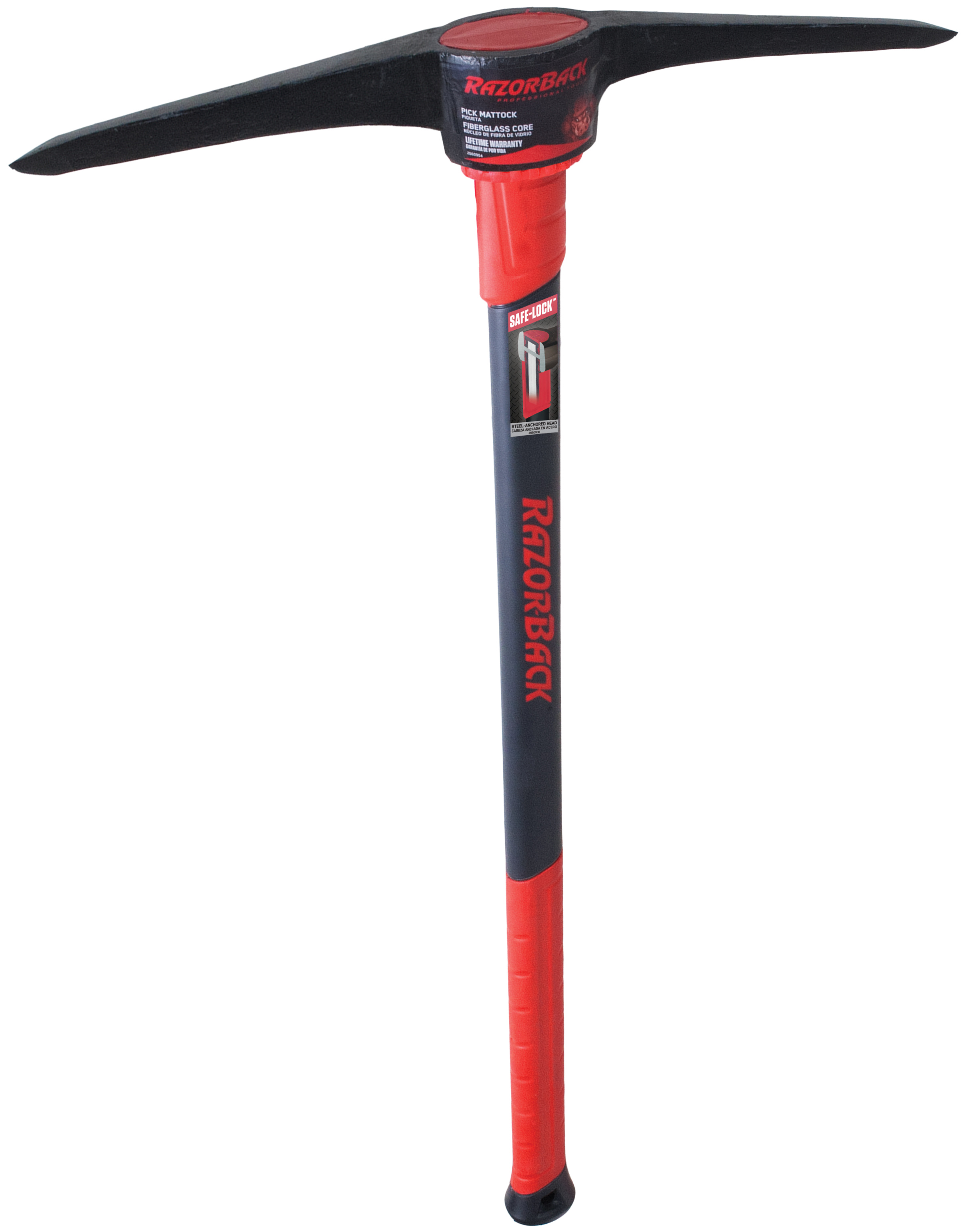 White Cap | Razor-Back Safe-Lock 5 lb. Clay Pick with 34' Fiberglass Handle