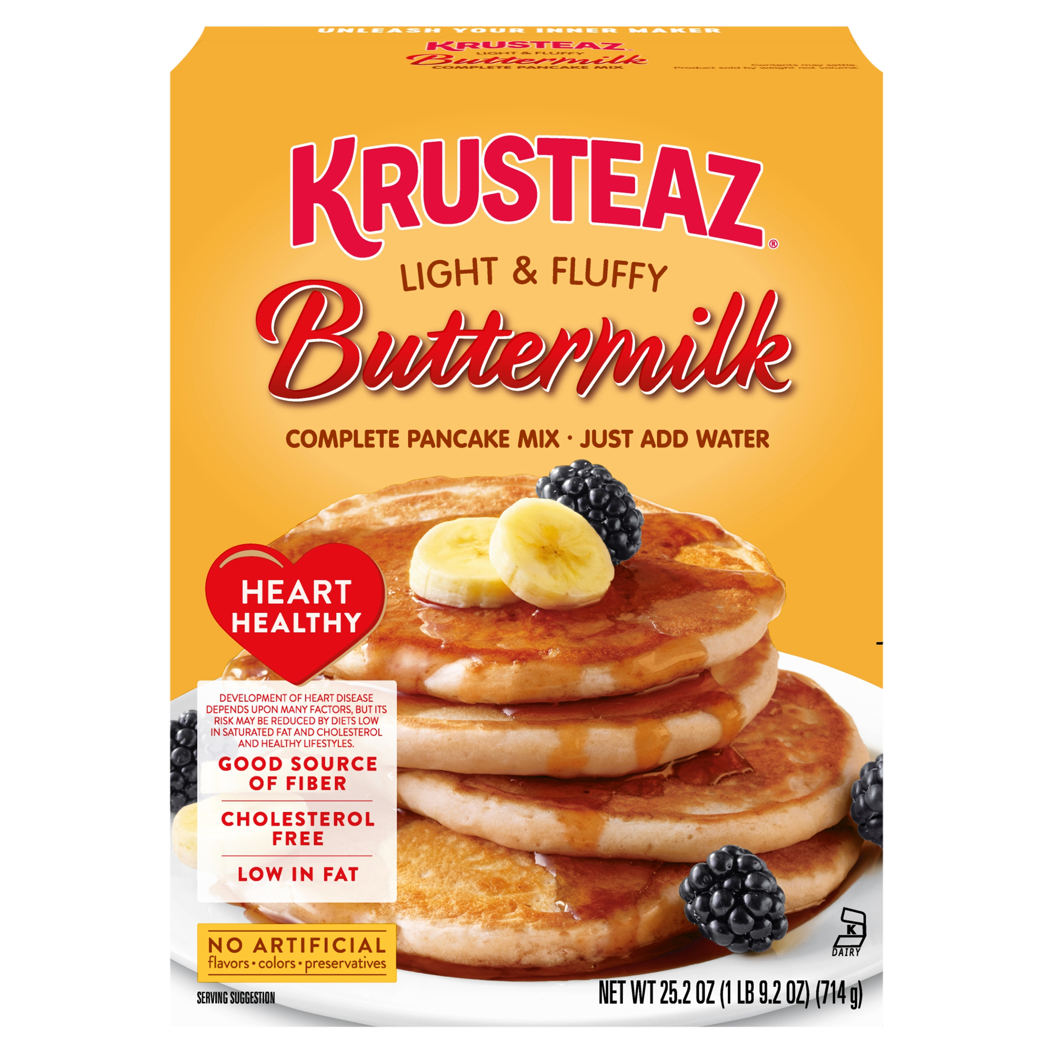 Calories in Pancake Mix, Complete, Buttermilk from Krusteaz