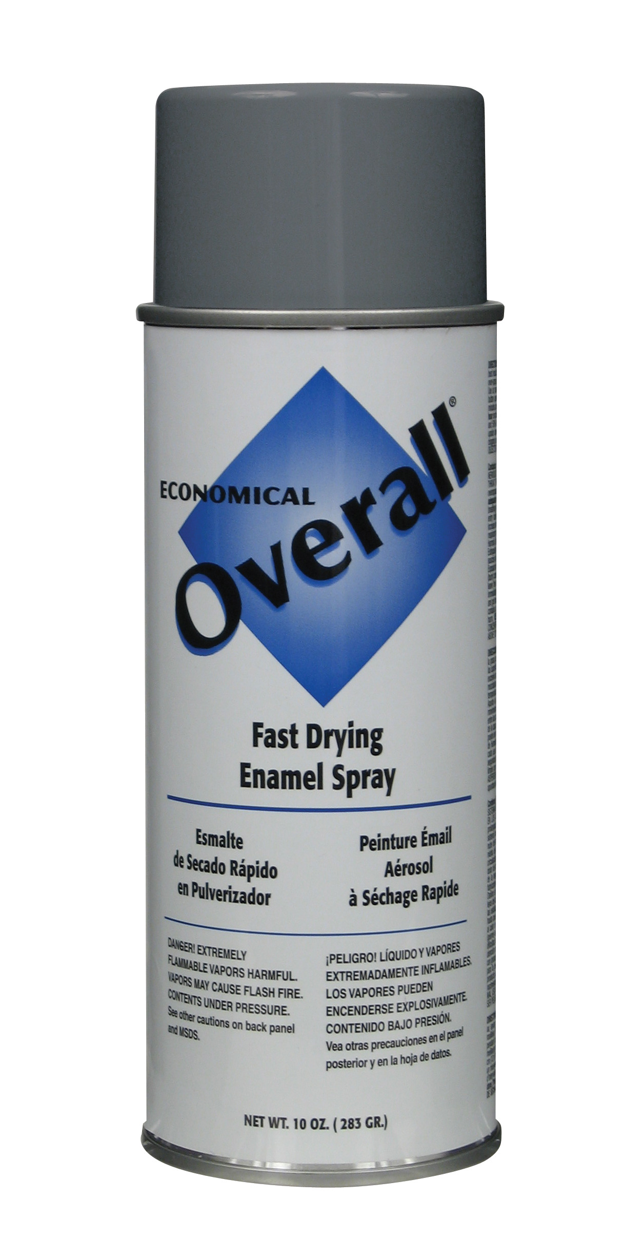 White Cap | Rust-Oleum Overall Economical Enamel Spray Paint, Machine Gray