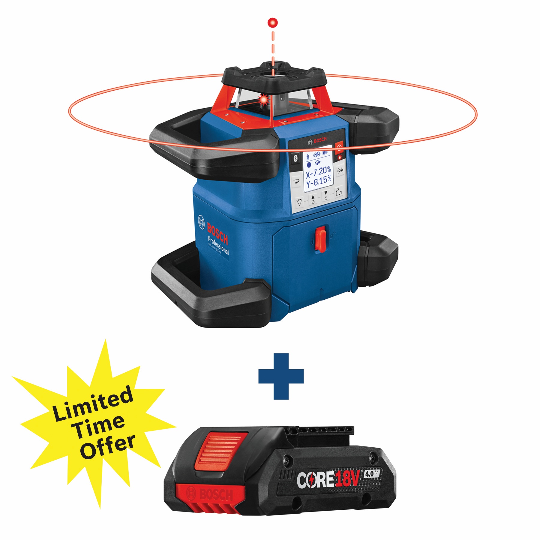 White Cap | Bosch 18V Rotary Laser HV Kit