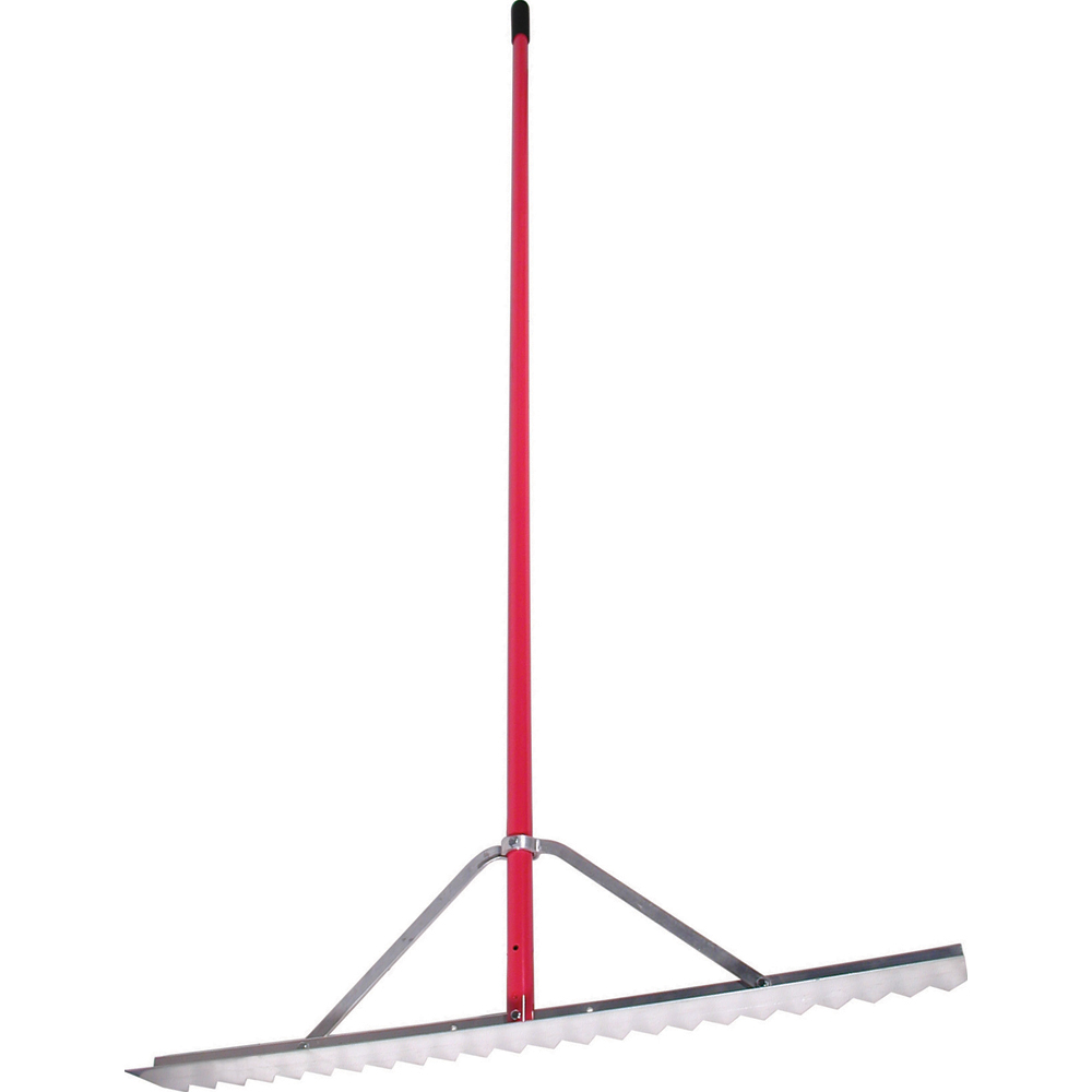 Razor-Back 36" Asphalt Lute Rake with 82" Aluminum Handle - White Cap