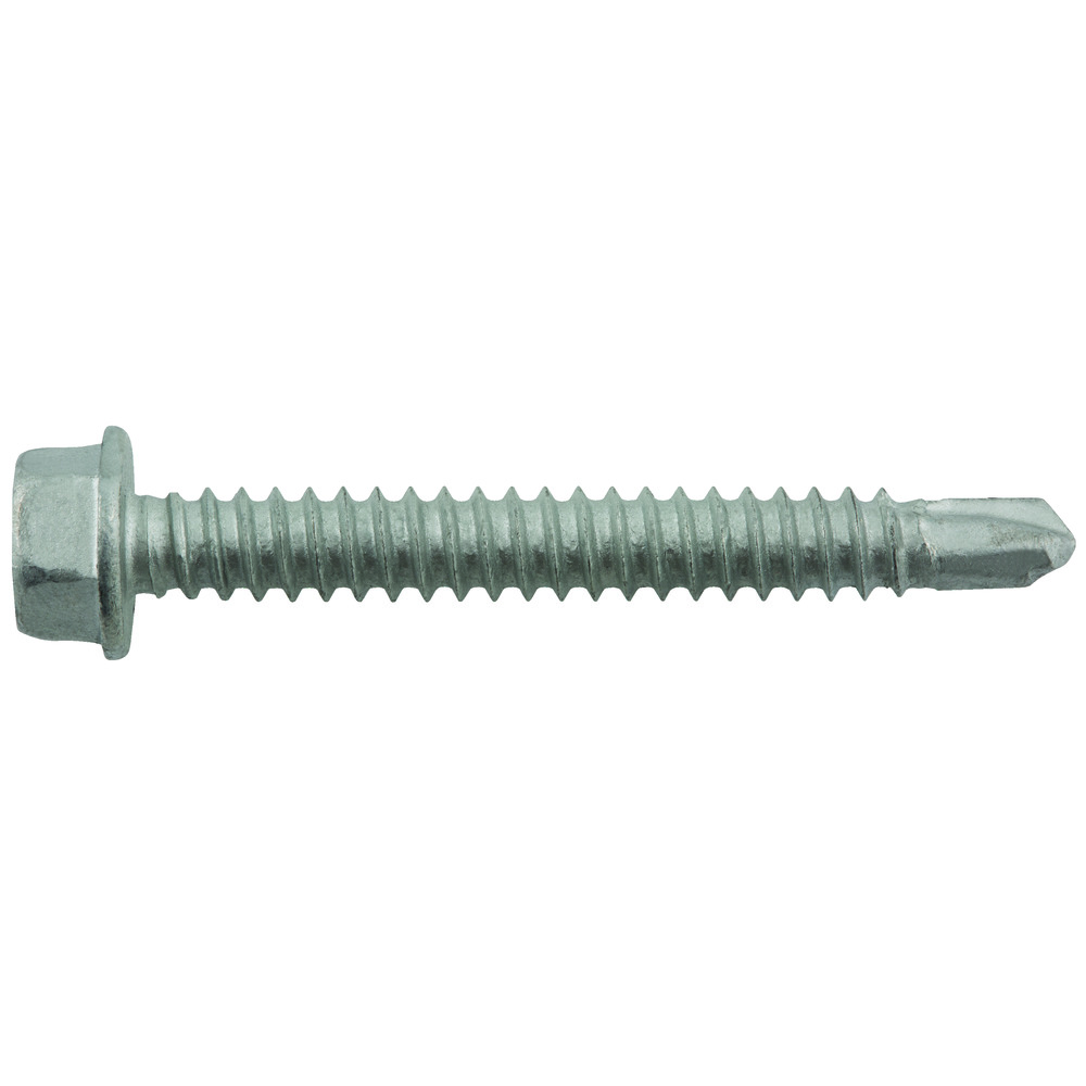 White Cap | Powers Fasteners 1/4"-14 x 2" Hex Washer Head Dril-Flex TEK Screw 2,500/Box