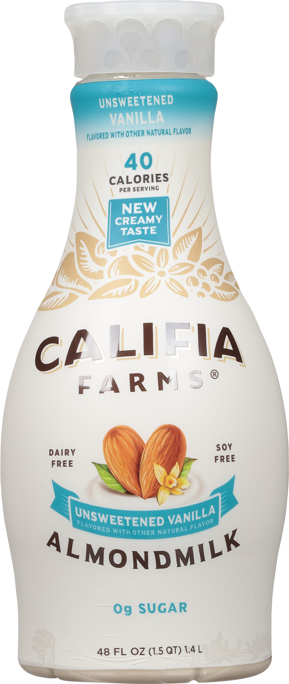 Calories in Unsweetened Vanilla Almond Milk from Trader Joe's