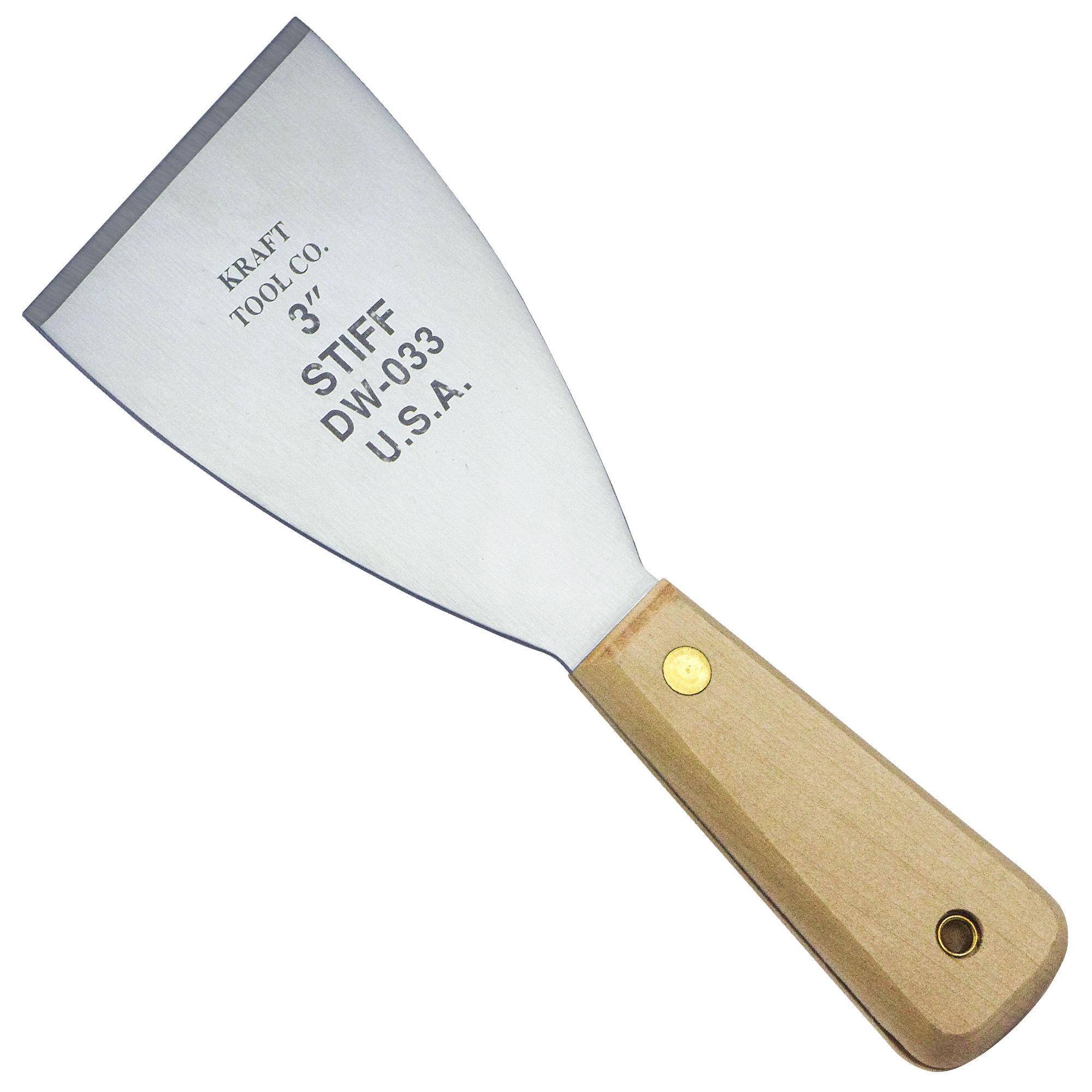 White Cap | 3" Stiff Scraper Ss Short Handle Kraft