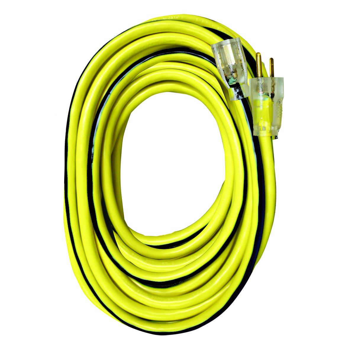 White Cap | Voltec Industries 12/3 100' Yellow Extension Cord with ...
