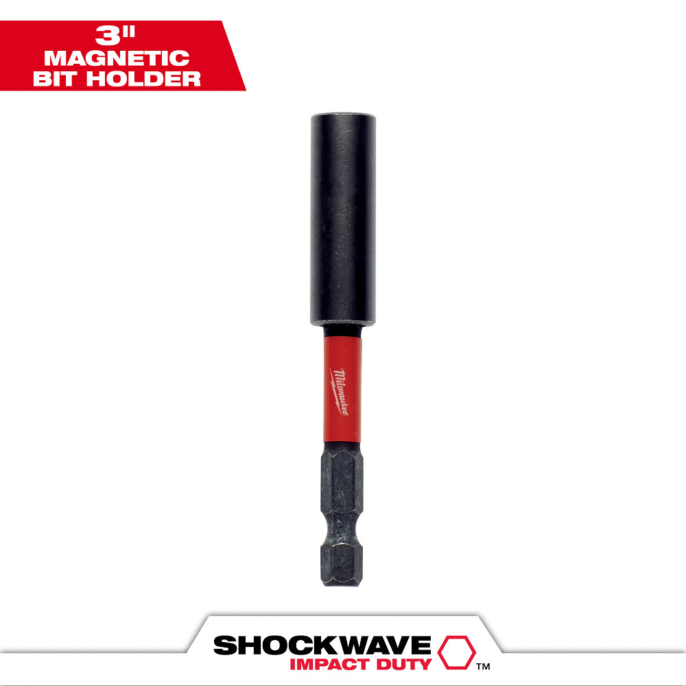 White Cap | Milwaukee SHOCKWAVE 3" Magnetic Bit Tip Holder Tool