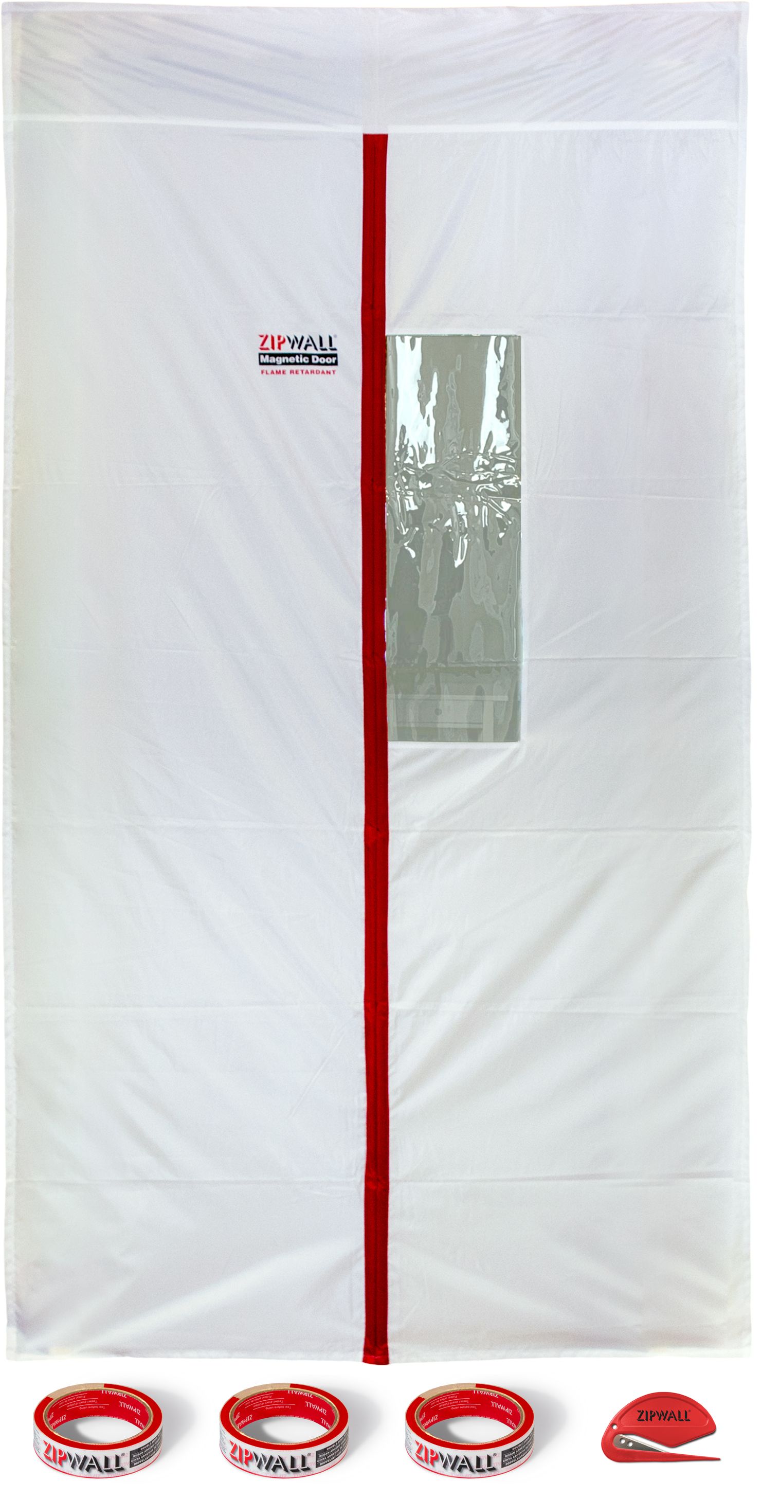 White Cap | Zipdoor Magnetic Door Kit Zipwall Dust Barrier System