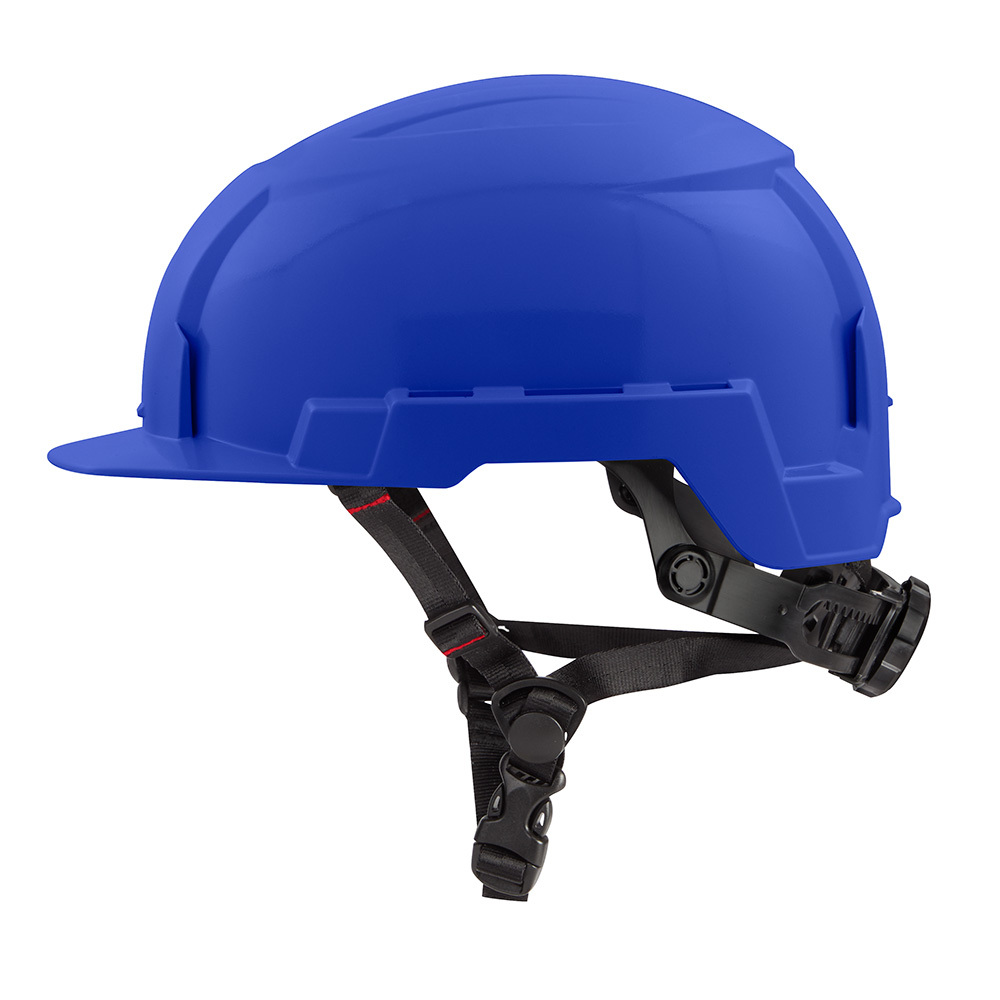 White Cap | Blue Front Brim Helmet W/ Bolt Class E Milwaukee White Cap | Blue Front Brim Helmet W/ Bolt Class E Milwaukee