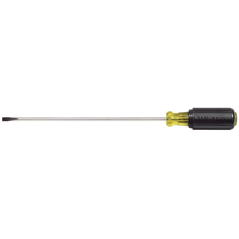 White Cap | Klein Tools 3/16" x 8" Round Shank Screwdriver
