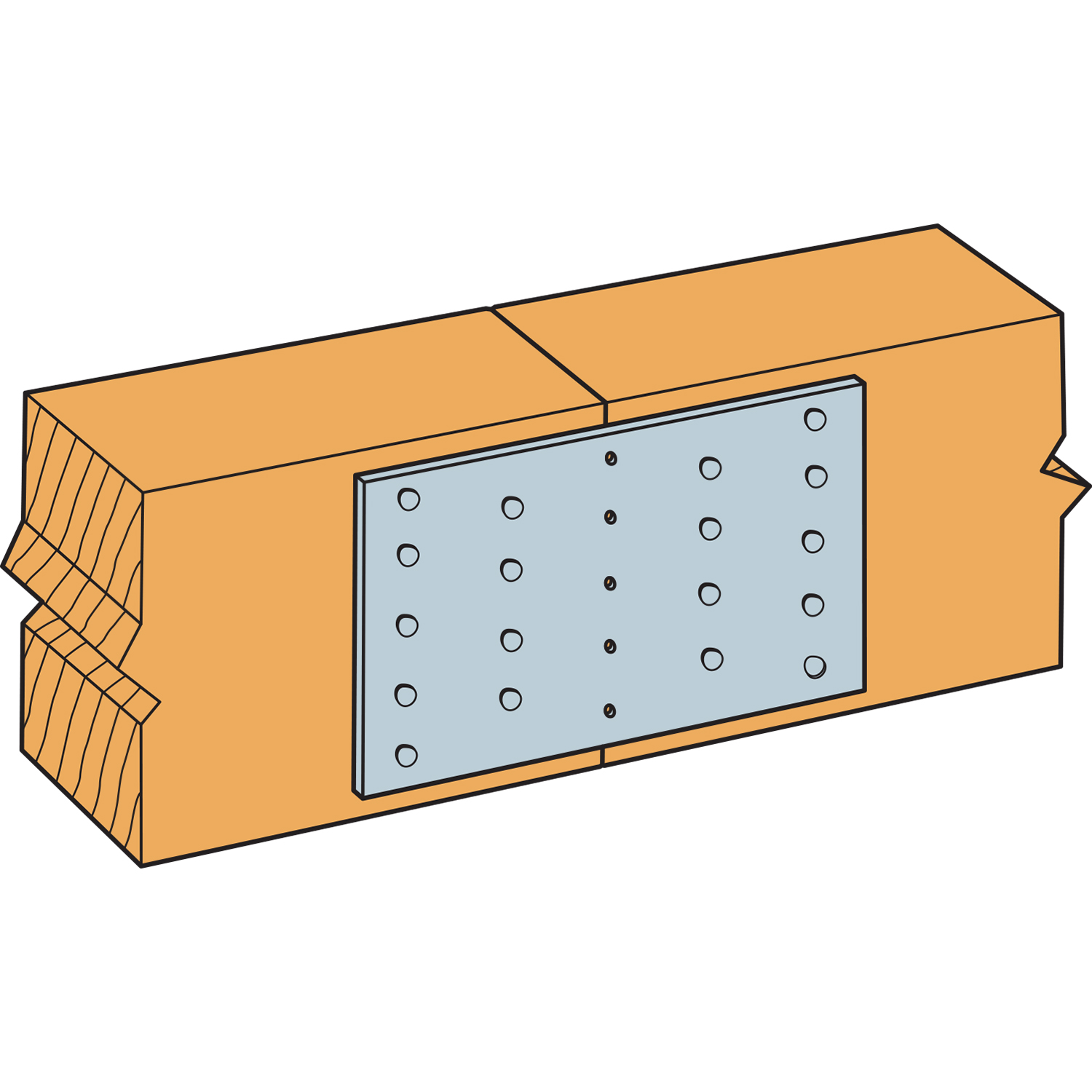 Simpson Strong-Tie TP Series 5 x 3-1/8" 20 ga G90 Galvanized Steel Tie ...