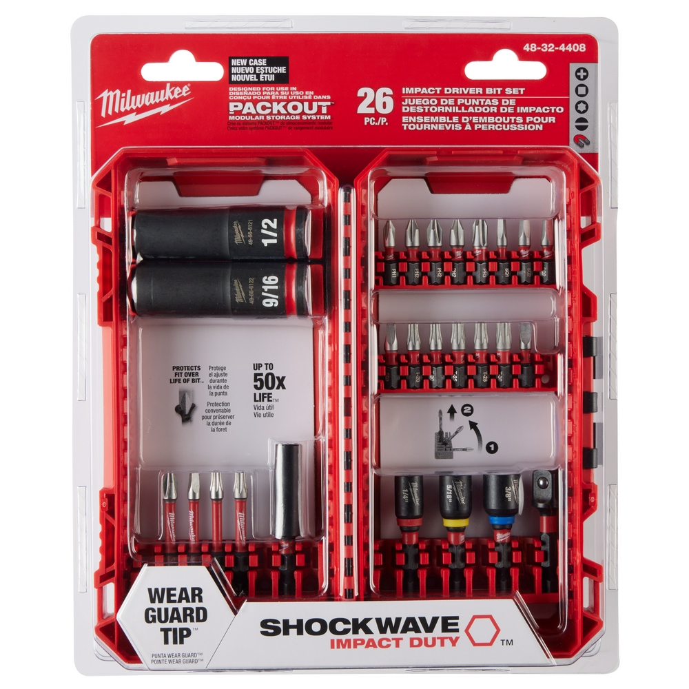 White Cap | Milwaukee 26Pc Shockwave Drive And Fasten Set
