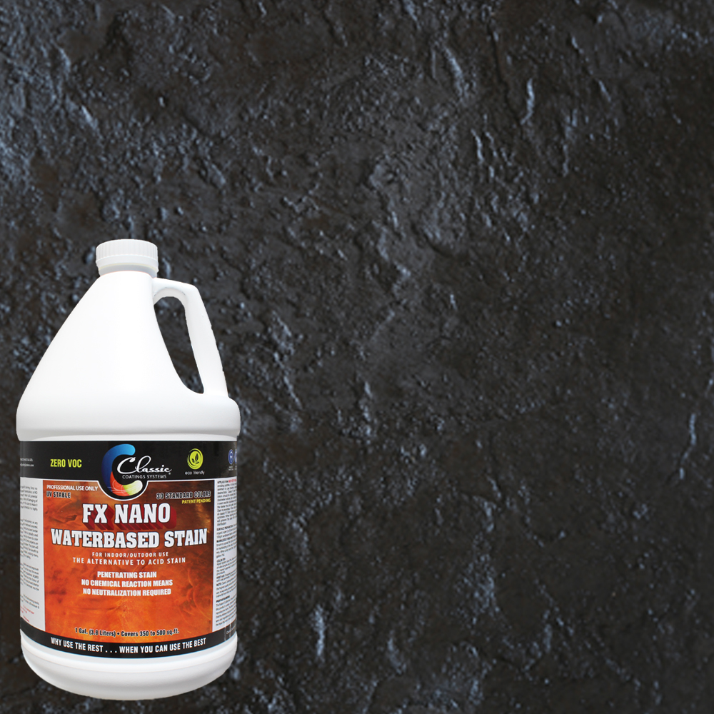 White Cap | Classic Coatings Systems Black Fx Nano Stain Water Base 1gal