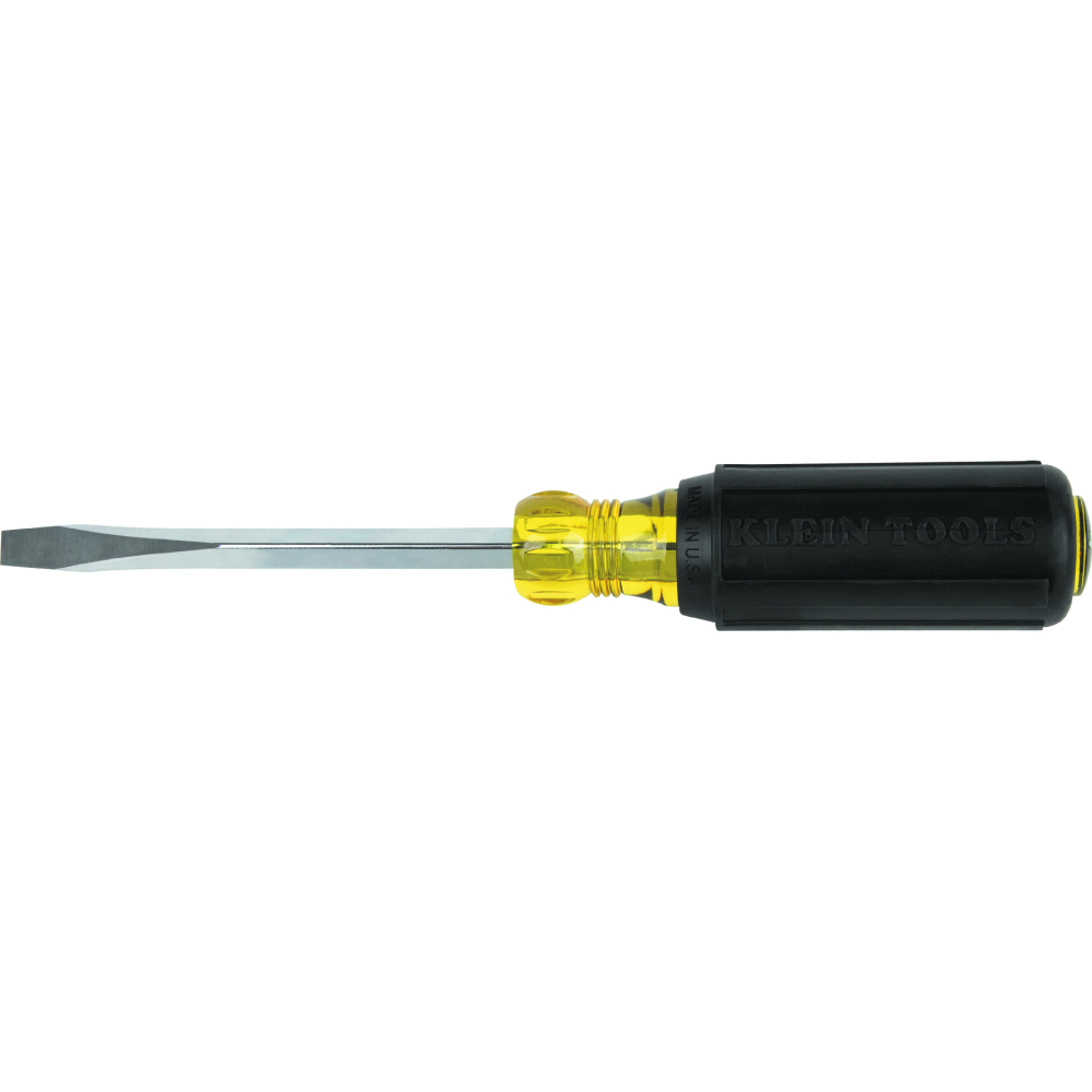 White Cap | Klein Tools 1/4" x 4" Square Shank Screwdriver