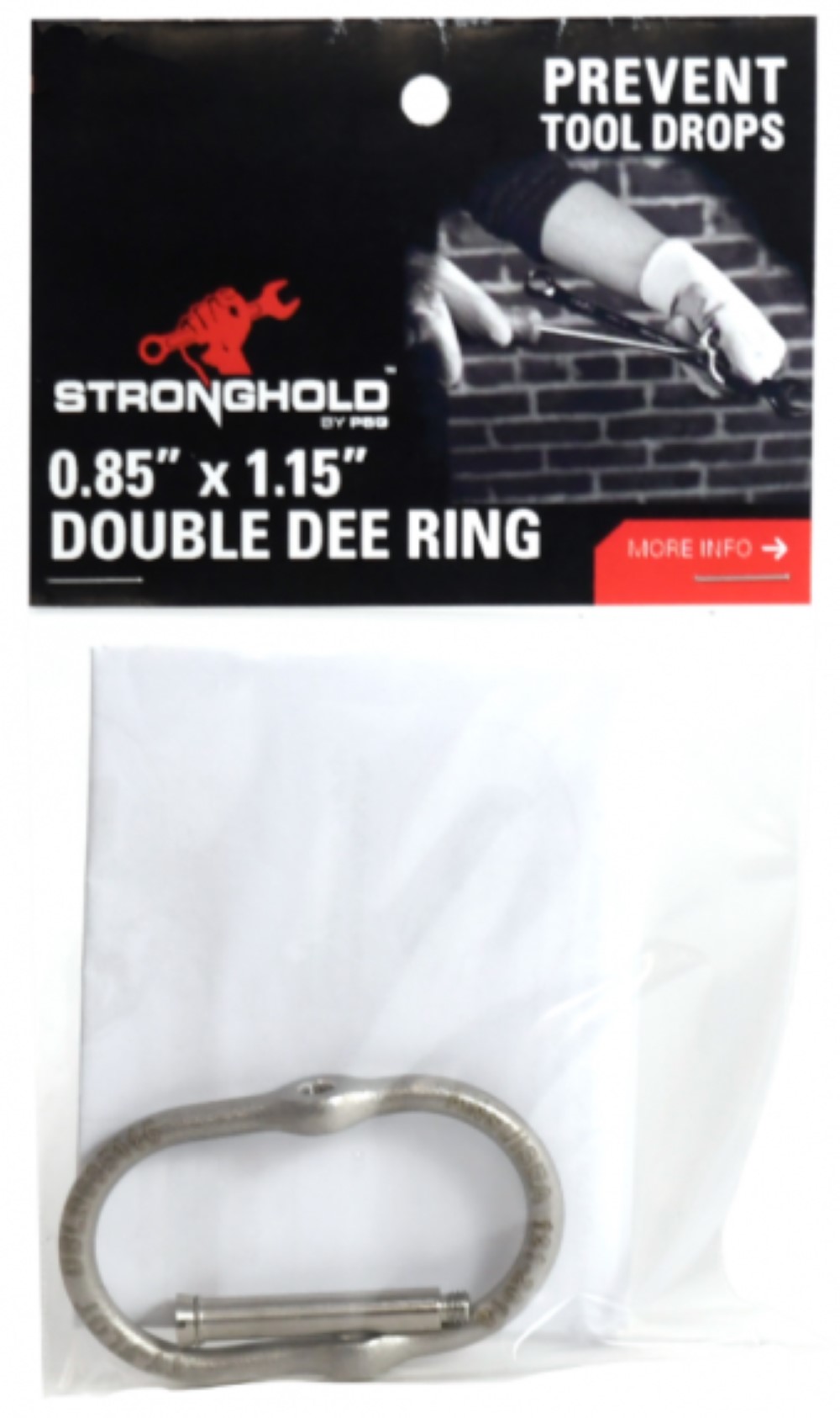 White Cap | Guardian Fall Double Dee Ring with Capture Pin 0.85"X1.15"