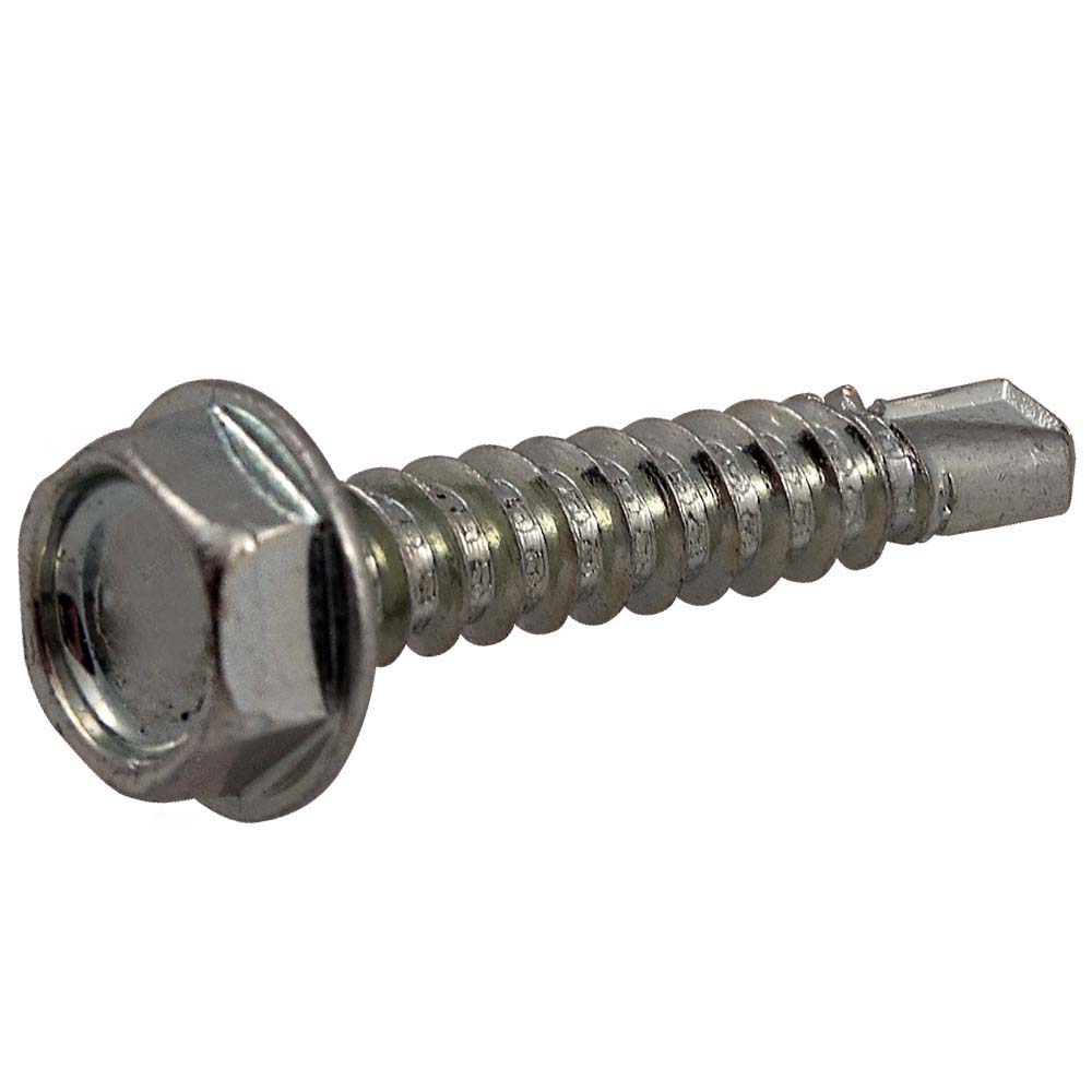 White Cap | Pro-Twist #12 x 1-1/2" #3 Self-Drilling Zinc Plated Steel ...