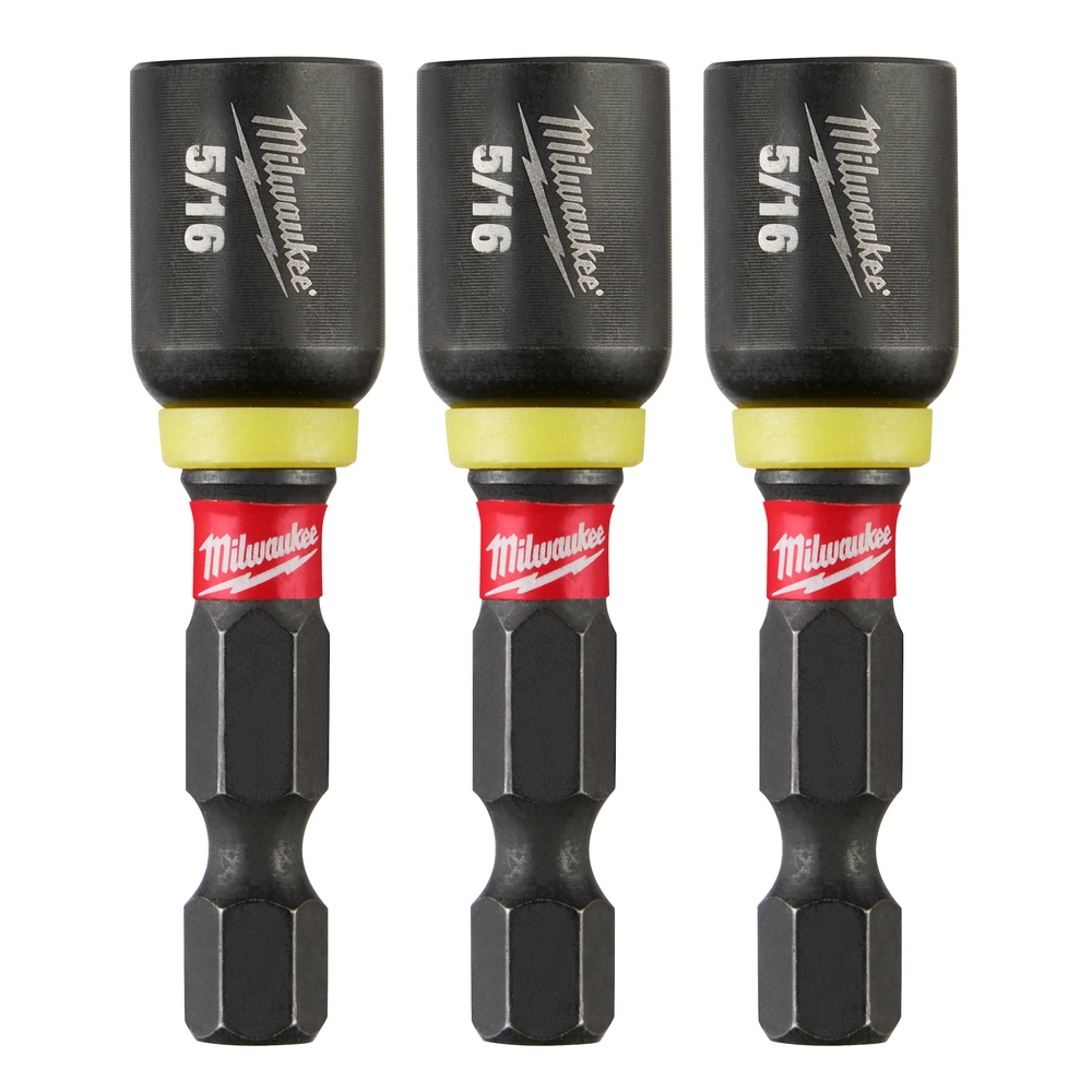 White Cap | Milwaukee 3Pk 5/16" x 1-7/8" Shockwave Magnetic Nut Driver