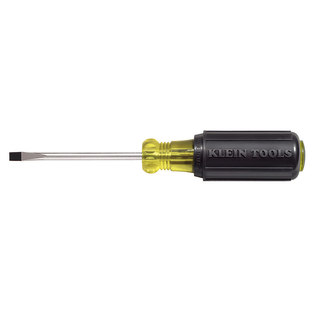 White Cap | Klein Tools 3/16" x 3" Round Shank Screwdriver