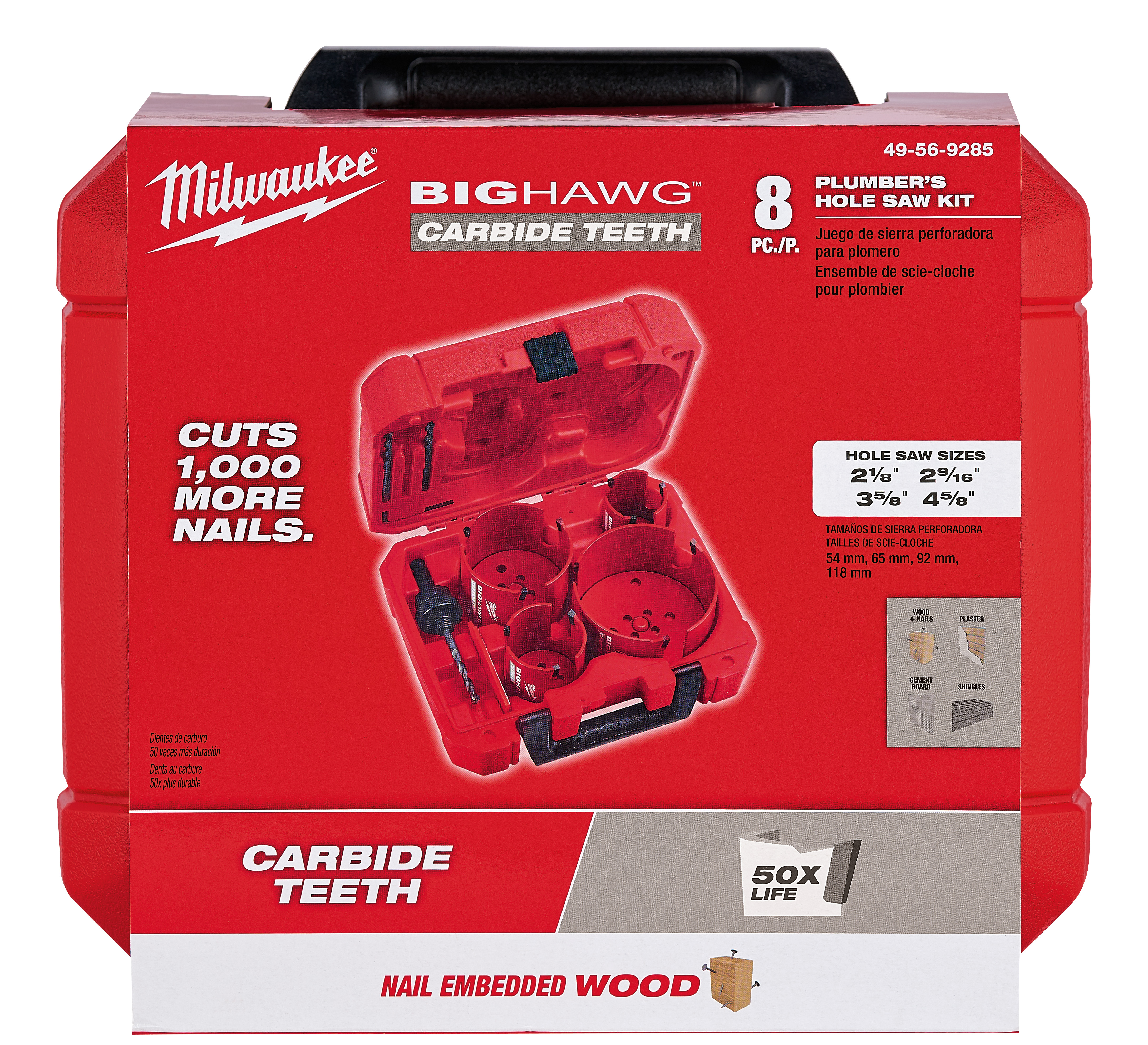 White Cap | Milwaukee 8 Pc Big Hawg With Carbide Teeth Kit