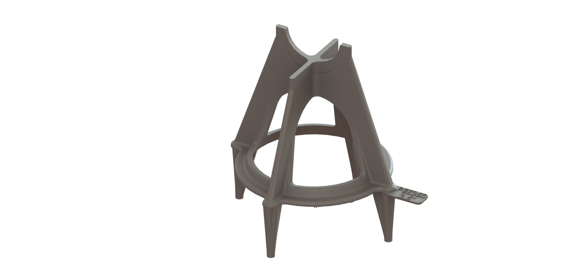 White Cap | Dayton Superior Aztec 5-3/4" Plastic EZ Chair